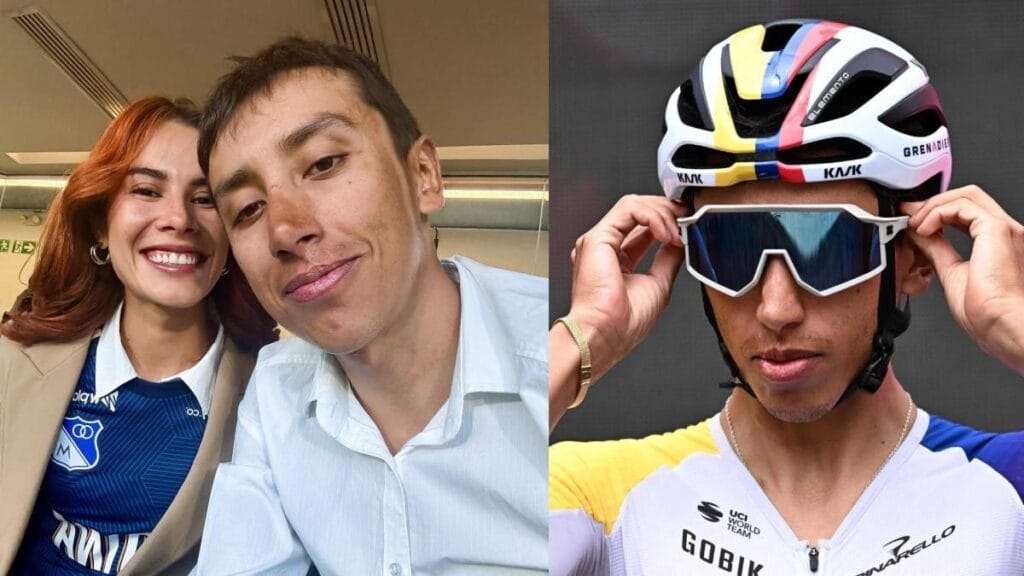 Ella es Mafe Motas, novia de Egan Bernal, que lo apoya en el Giro de ...